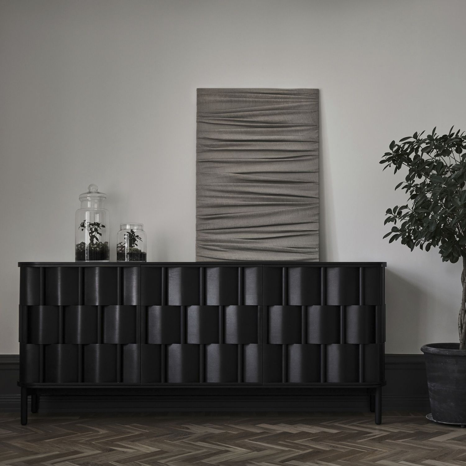 Buffet contemporain - W196-B - Ringvide - en chêne / en bouleau