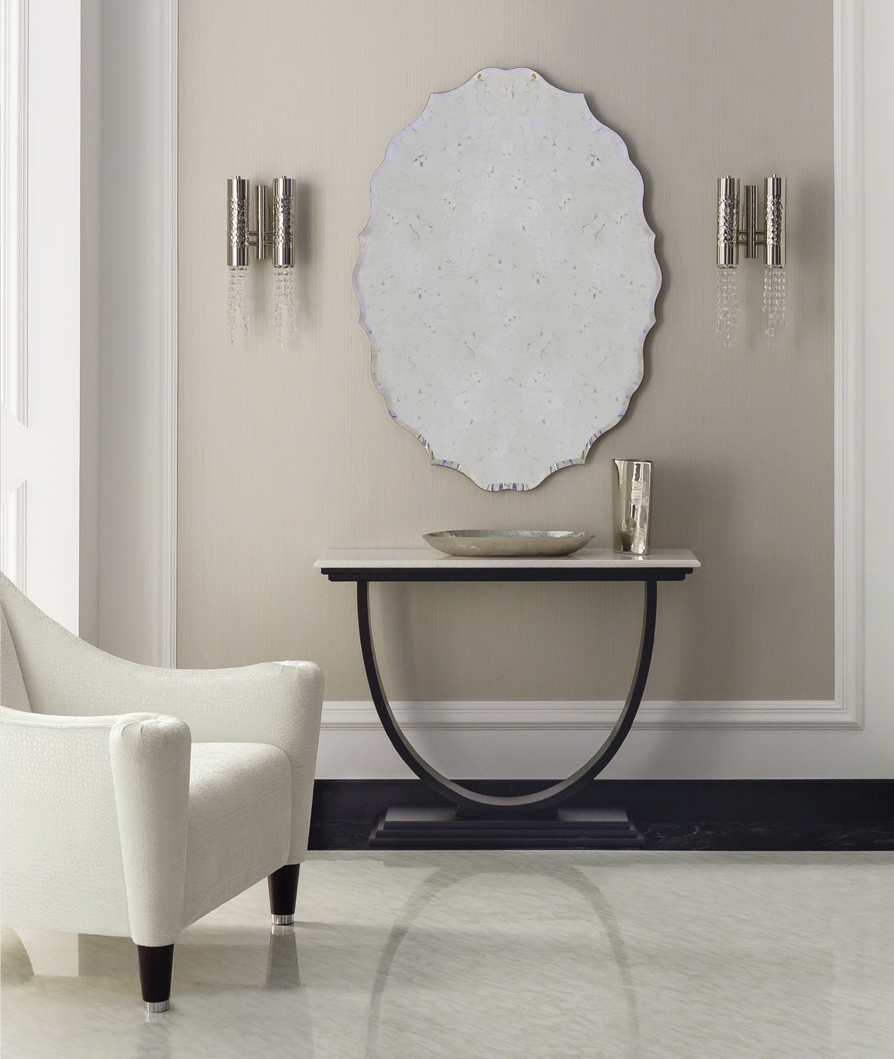 Console Contemporaine IPPOLITO Opera Contemporary En Marbre En M tal Laqu Rectangulaire