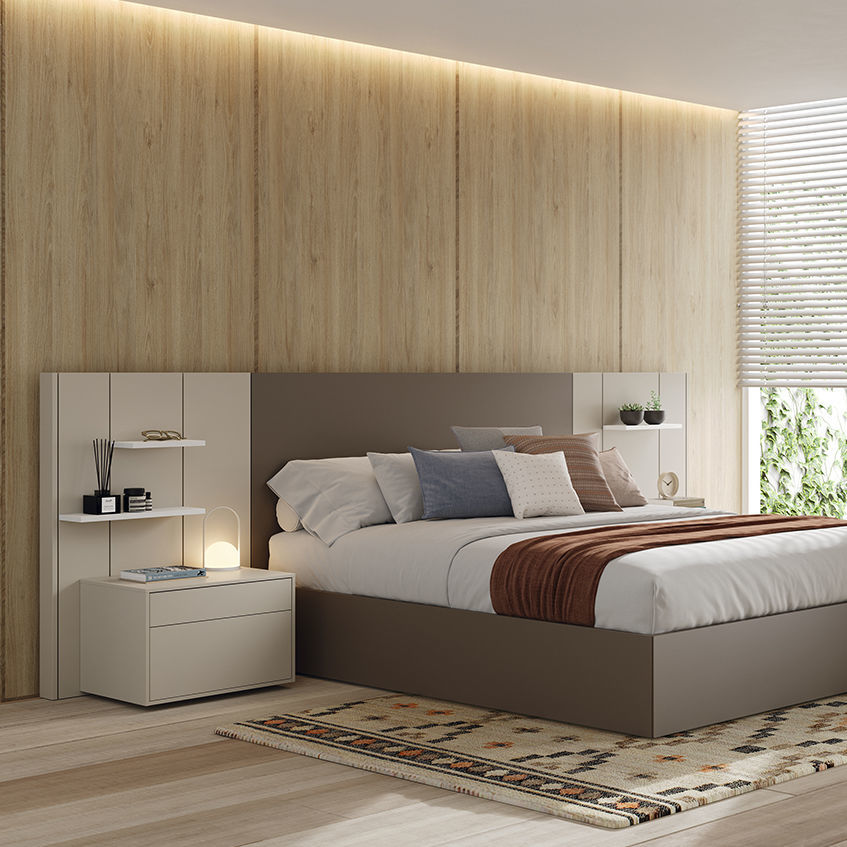 Tête de lit pour lit double - Pars - Mobenia - pour lit simple / contemporaine / en tissu