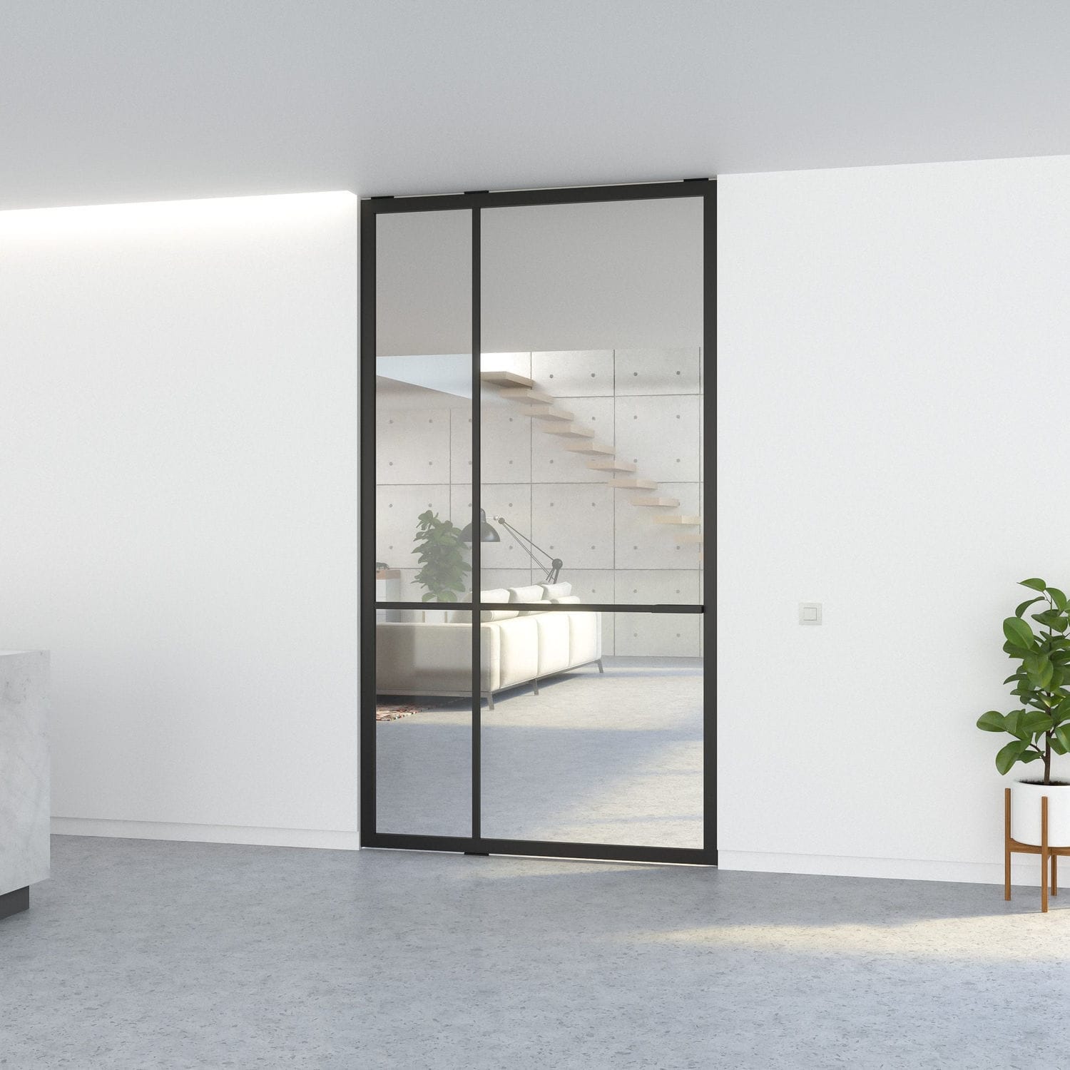 Porte 1 vantail - 5730 - SINGLE - PortaPivot - d'intérieur / en ...