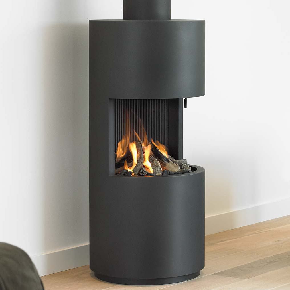 Cheminée à gaz - 920 - boley - à bois / contemporaine / à foyer ouvert