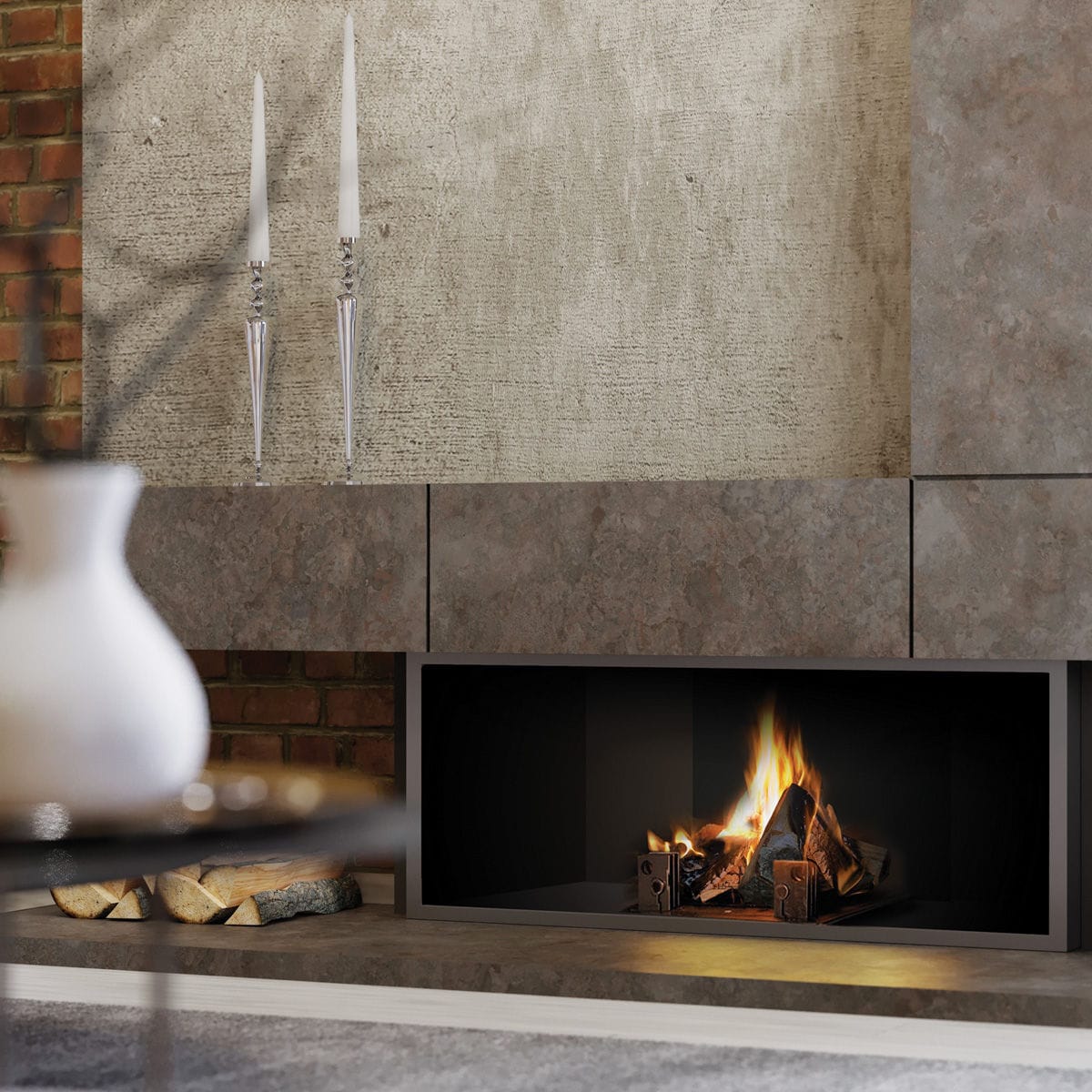 Foyer fermé à bois - VINCI ONE MB 840 - Polyflam - à 1 face / à 3 faces ...