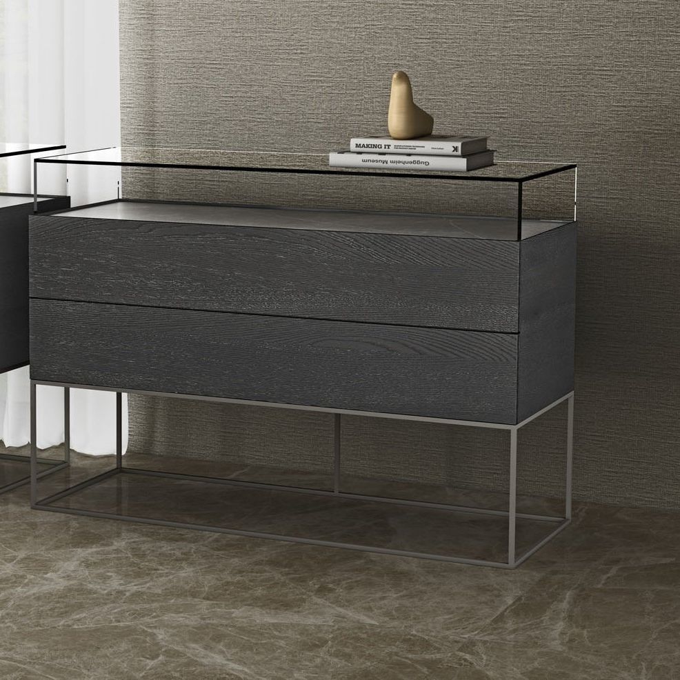 Commode contemporaine - KLAS 2D - EMEDE - en bois laqué / en verre / en ...