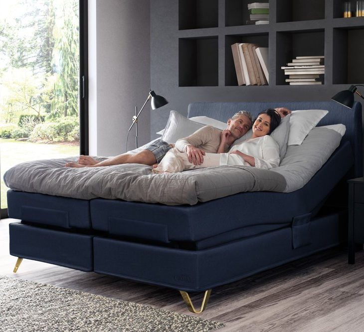 Lit double - PRESTIGE AQTIVE II - Jensen - contemporain / tapissé ...