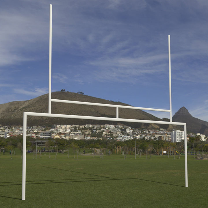 Poteau de rugby à sceller - S20209 - SODEX SPORT - en aluminium / blanc ...