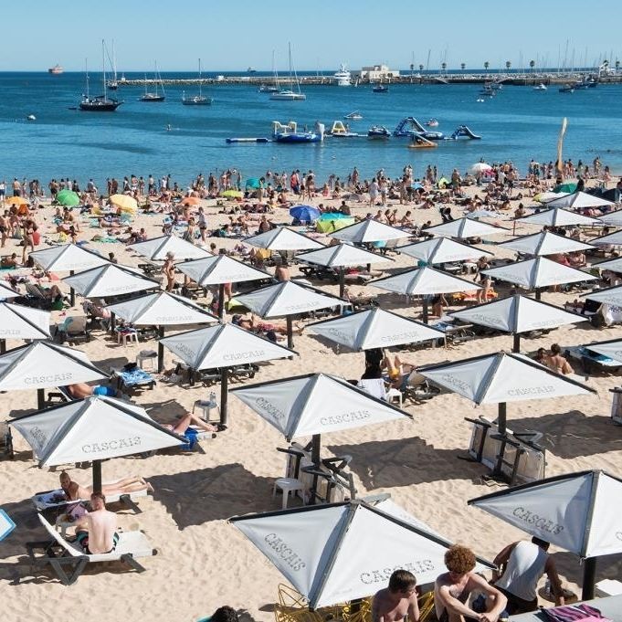 Parasol en toile - Extruplas - carré / à mât central / en plastique recyclé