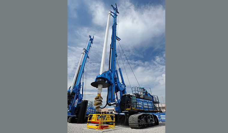 Foreuse à moteur diesel / rotative / fond de trou / pour chantier de ...