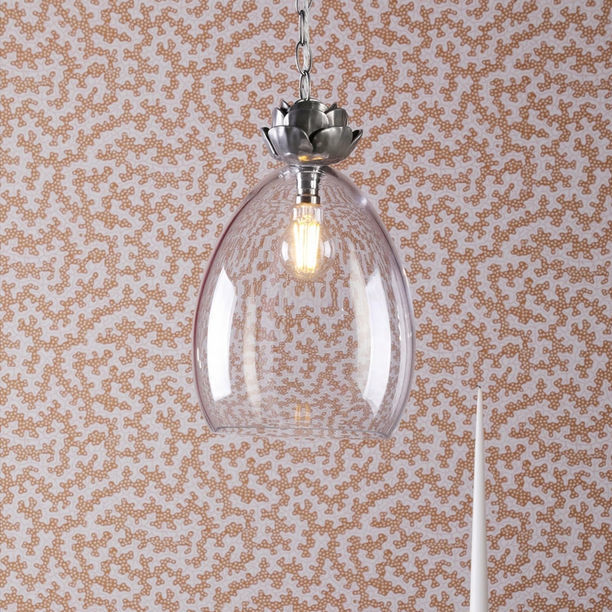 Suspension - BELVEDERE - David Hunt Lighting - en verre soufflé / en Pewterflex® / contemporaine