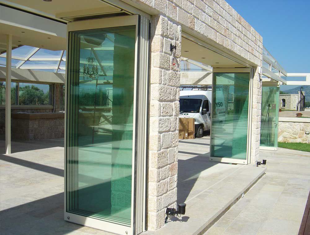 Cloison pliante / en aluminium / en verre / à usage professionnel - F3 ...