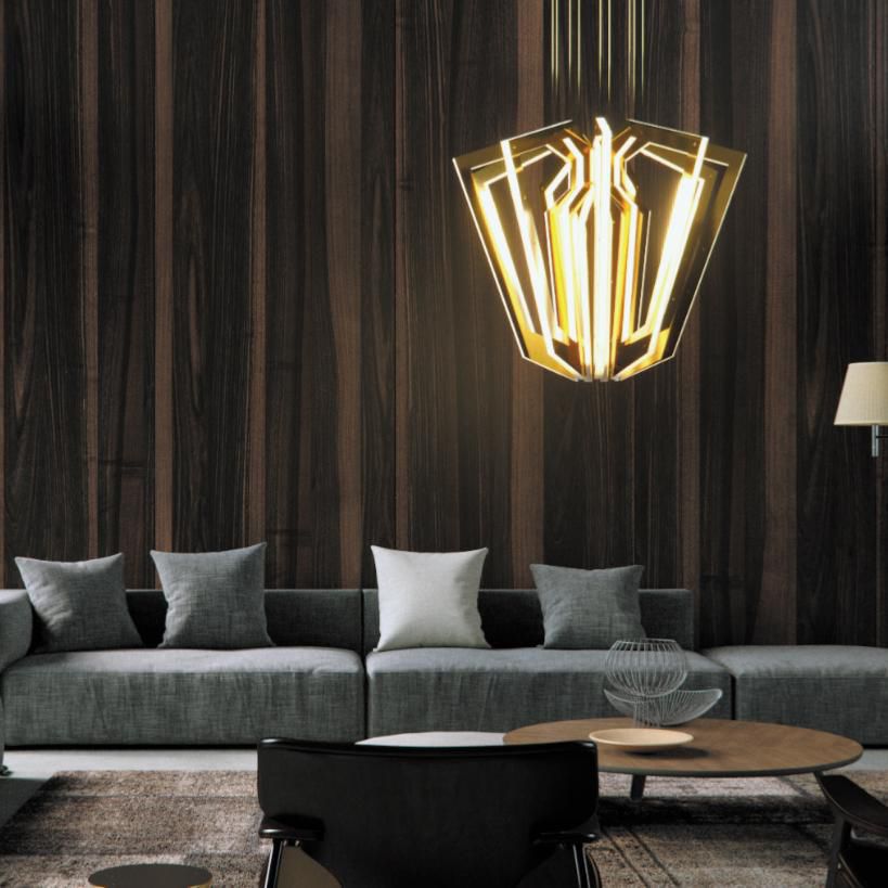 Lustre contemporain - SALLA - cameron designhouse - en métal brossé ...