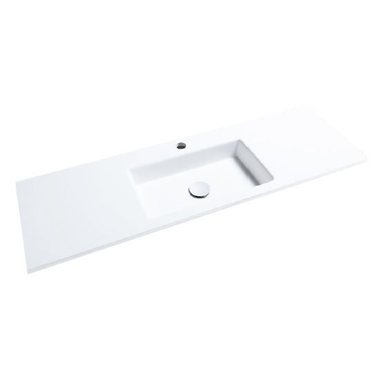 Vasque à encastrer - MINI-F39 - Decosan - en Solid Surface / avec plan intégré / rectangulaire