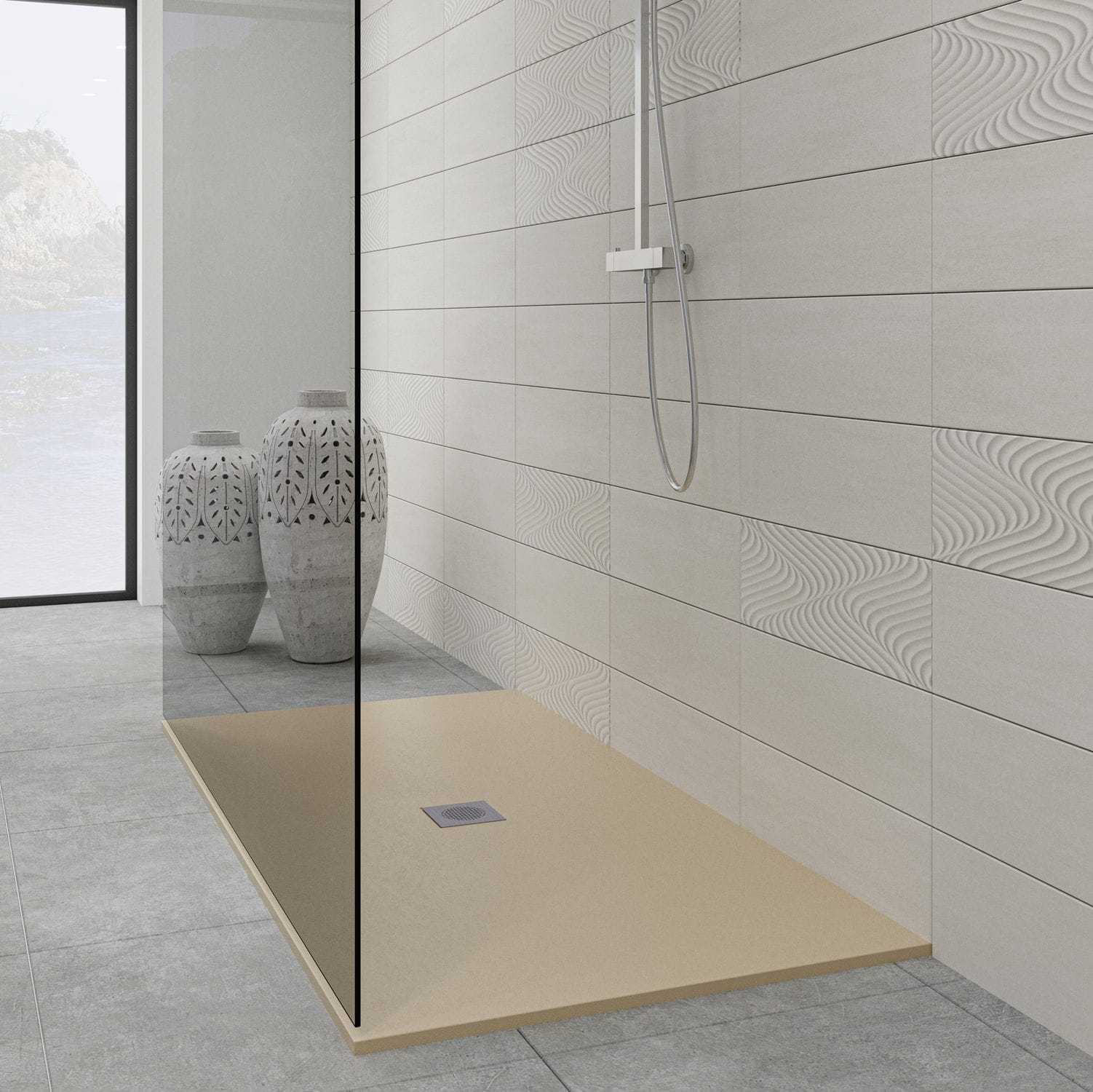 Receveur de douche rectangulaire - HIT - BAÑOS 10 S.L. - à poser ...