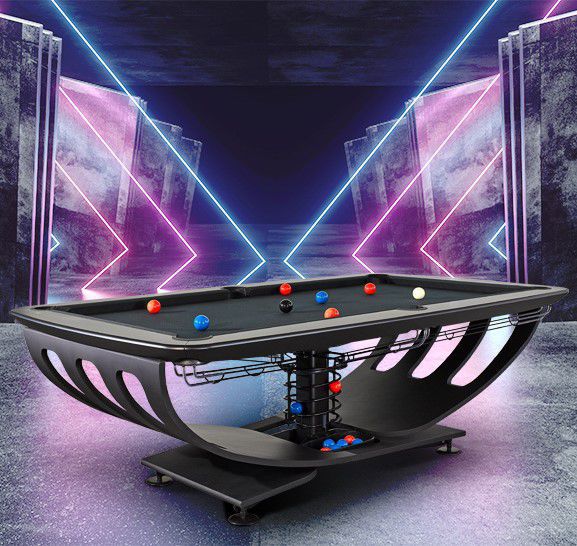 Table de billard design original - S6 - Bilijardai JSC - résidentielle / en bois massif / en acier