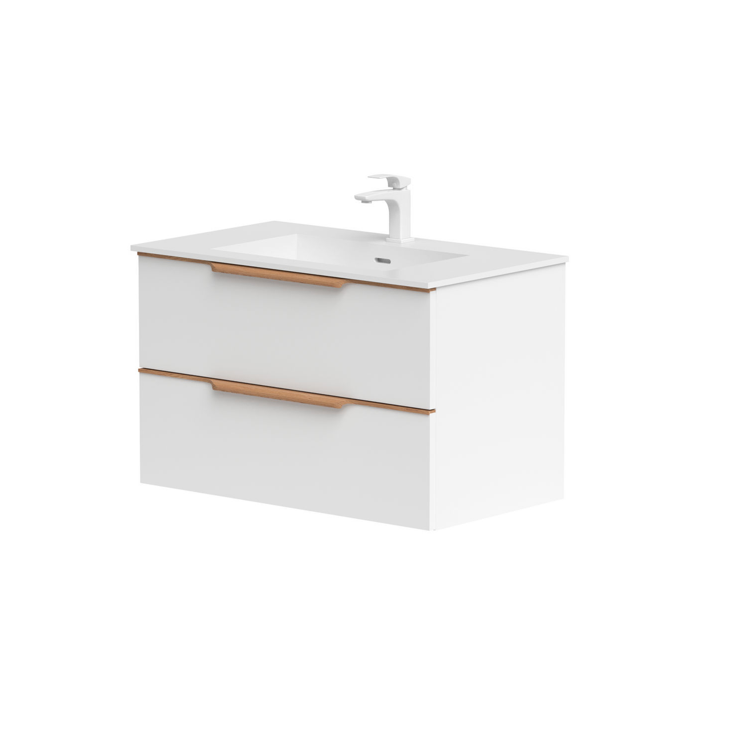 Meuble vasque suspendu - AMBER - UAB KAME - MDF / en Corian® / contemporain