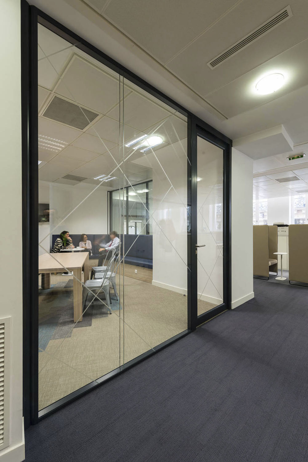 Cloison amovible / en bois / vitrée / à double vitrage - EVIDENCE BORD ...