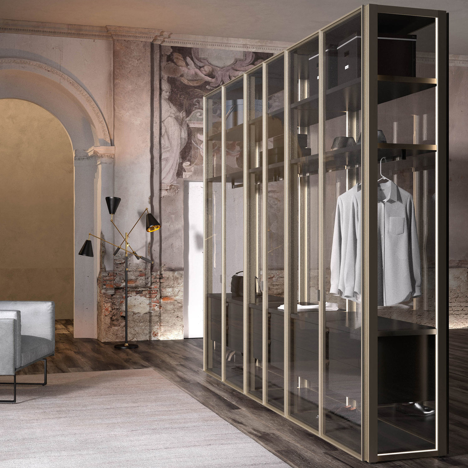 Dressing modulable - SOLO - ALBED - contemporain / en aluminium / en ...