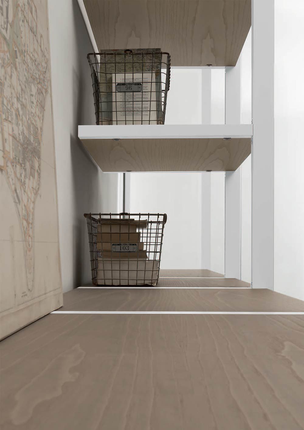 Dressing mural / contemporain / en bois / en verre - SOLO - ALBED