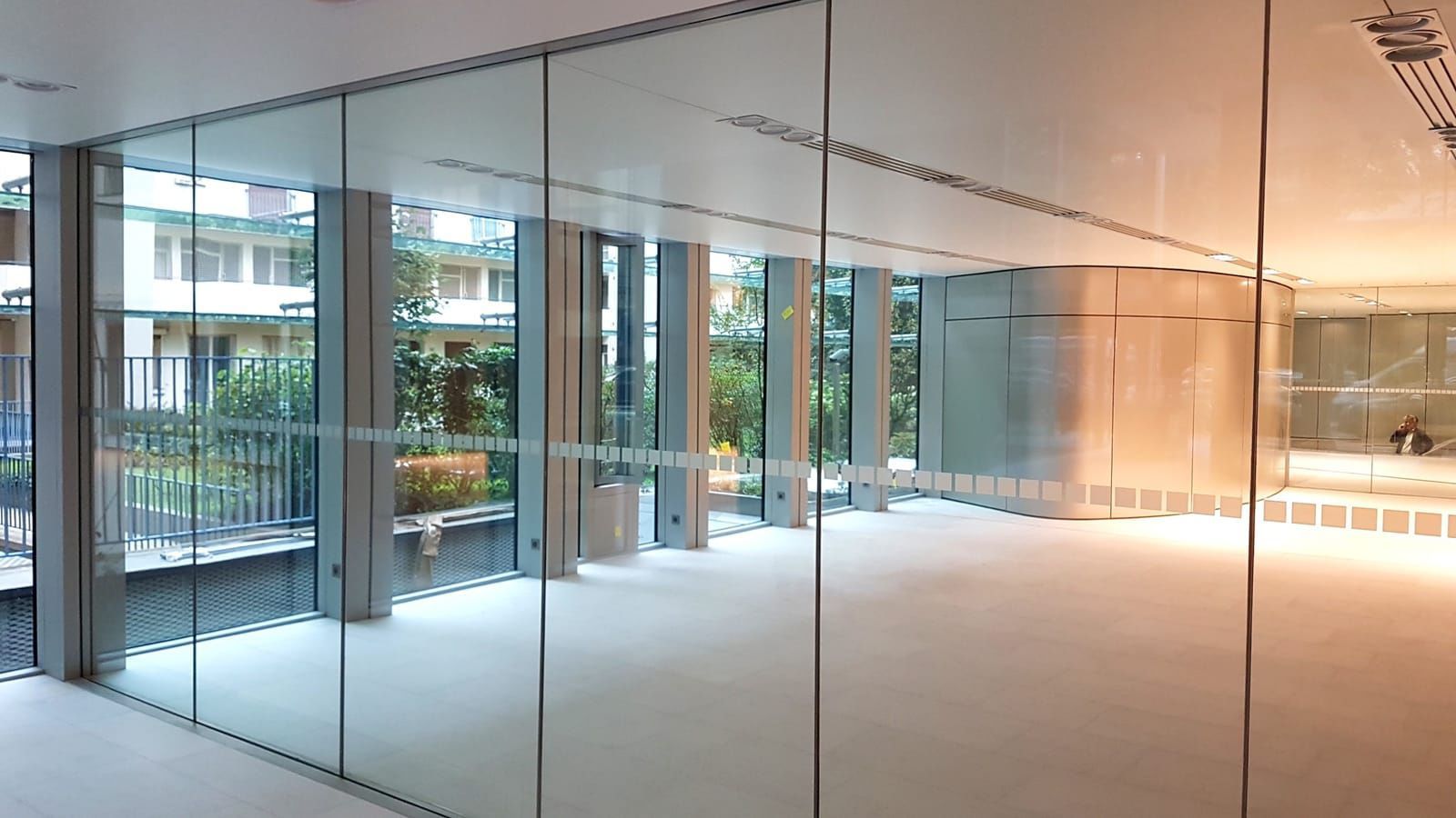 Cloison coupe-feu / fixe / en acier / vitrée - ACIERFLAM BORD À BORD - SVF