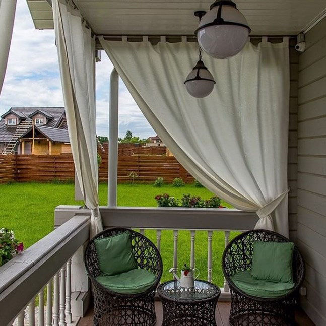 Rideau uni - Pikkuna - à plis / en tissu / synthétique