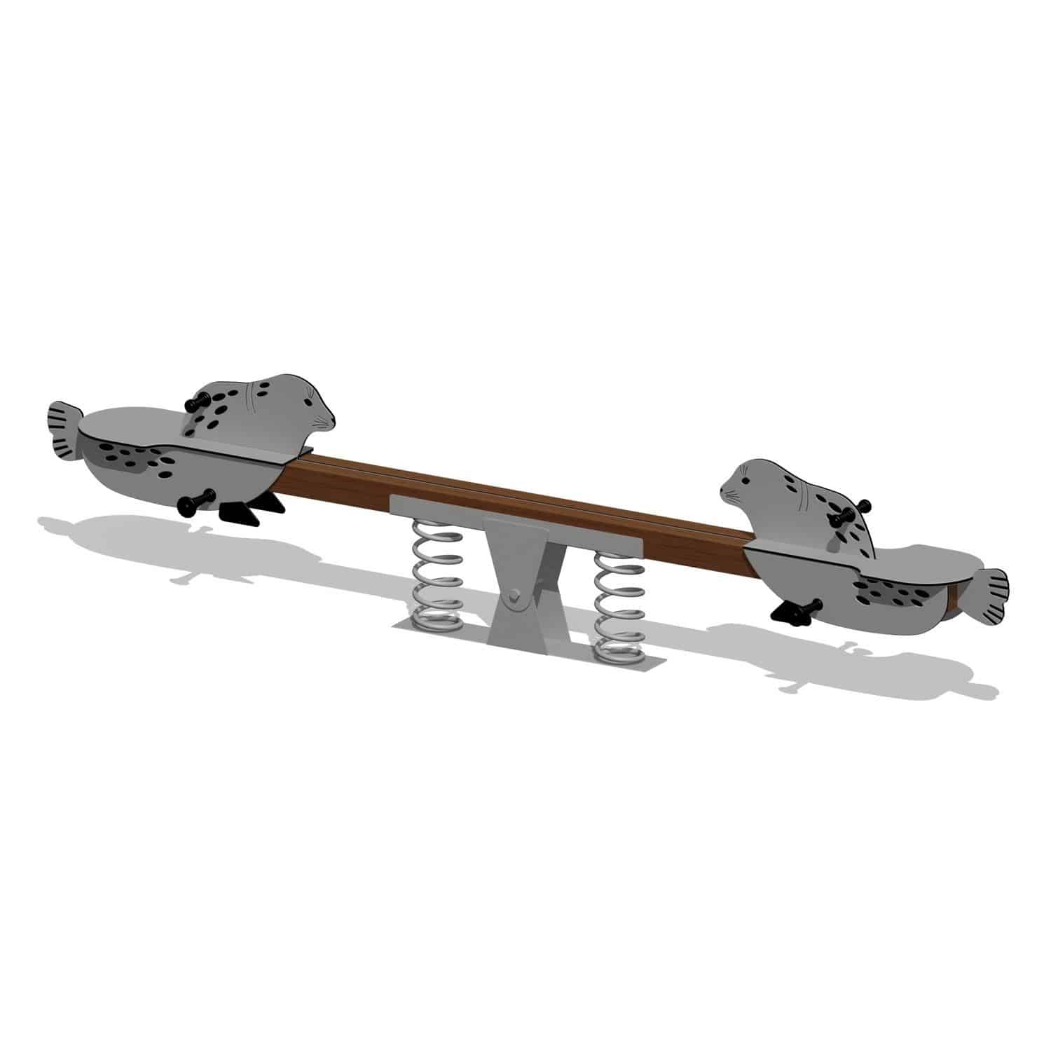 Balançoire à bascule en acier - SEAL - Tiptiptap - en HDPE