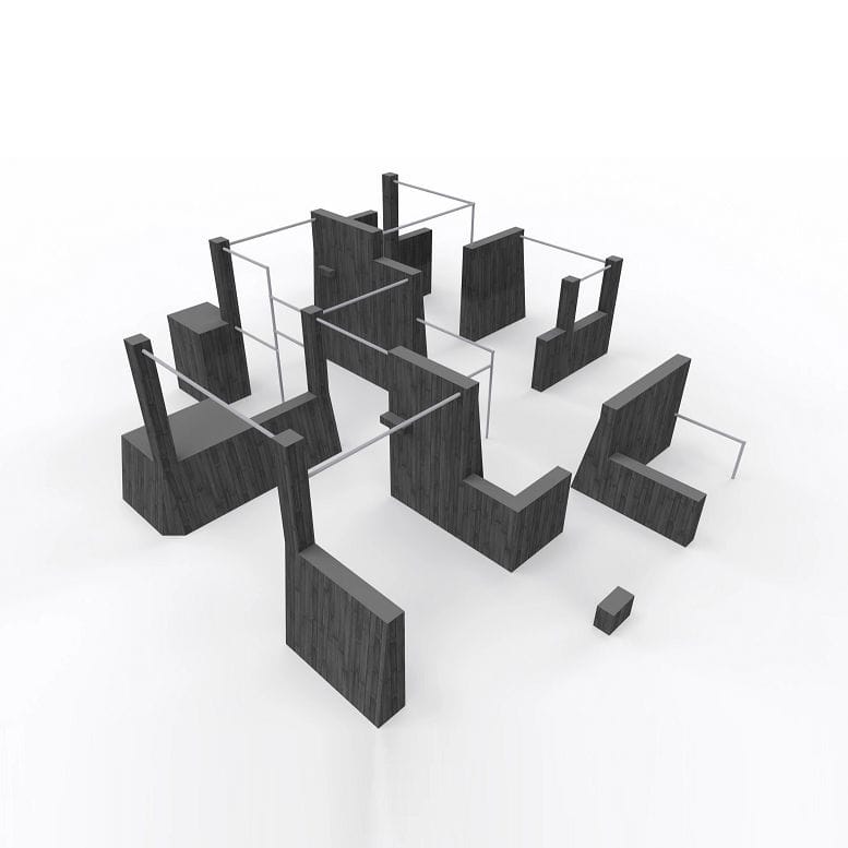 Parcours d'obstacles pour aire de jeux - PARKOUR PRO M - Tiptiptap - d ...