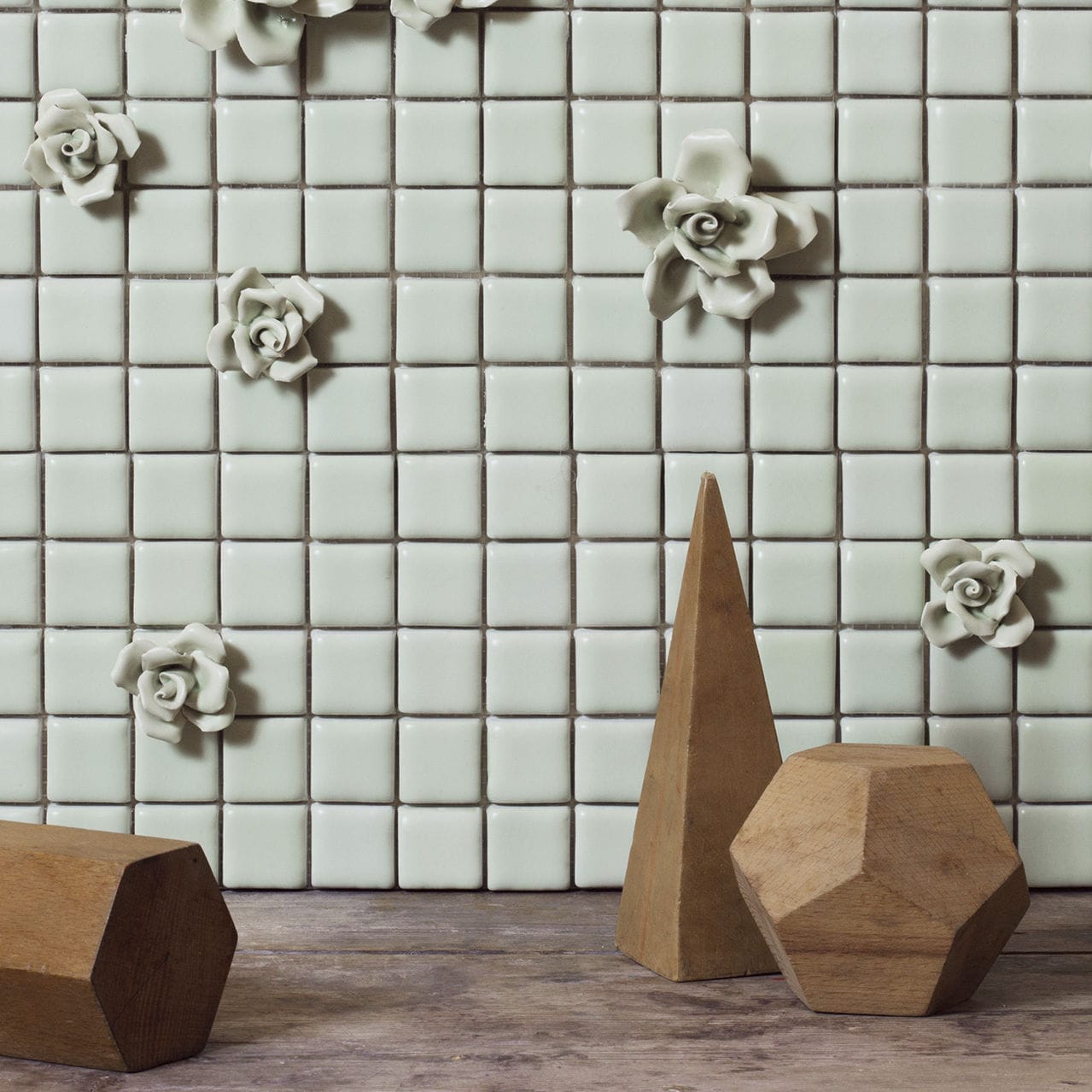 Mosaïque en céramique - ROSE - BOTTEGANOVE - lisse / d'intérieur / murale