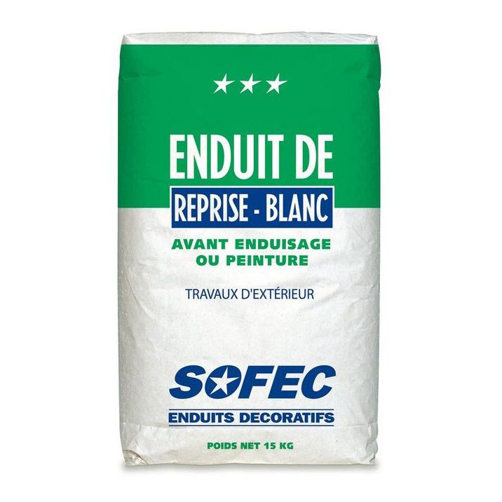 Enduit décoratif - DE REPRISE - Sofec - de rebouchage / de ragréage / d'extérieur
