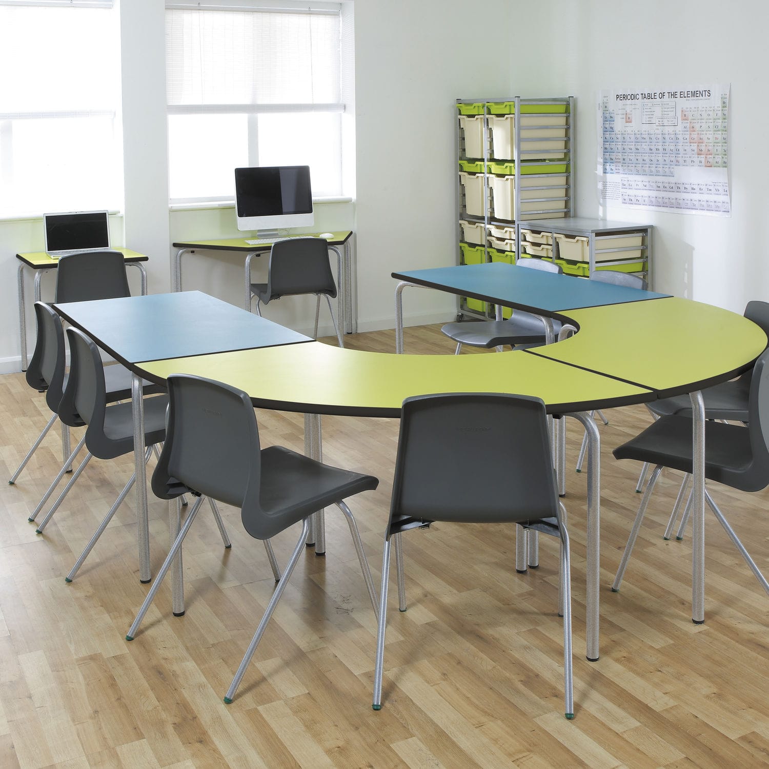 Table d'enseignement contemporaine - EQUATION™ - metalliform - en MDF ...