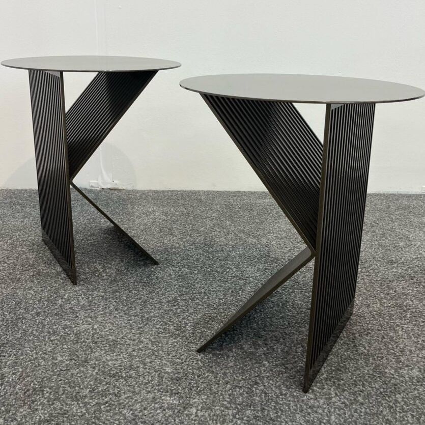 Table d'appoint design original - K - Jason Mizrahi Designs - en acier ...