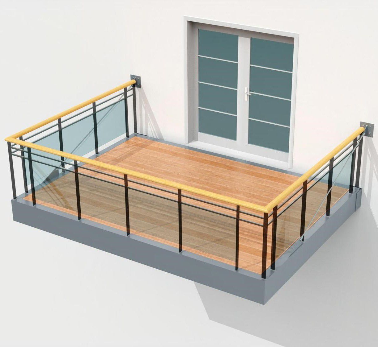 Balcon à panneaux en verre - D2B® Canopee - ArcelorMittal Construction ...