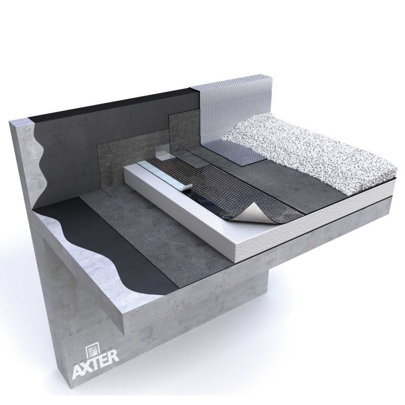 Membrane bitumineuse pour toiture-terrasse - HYRENE® TS - AXTER - bicouche