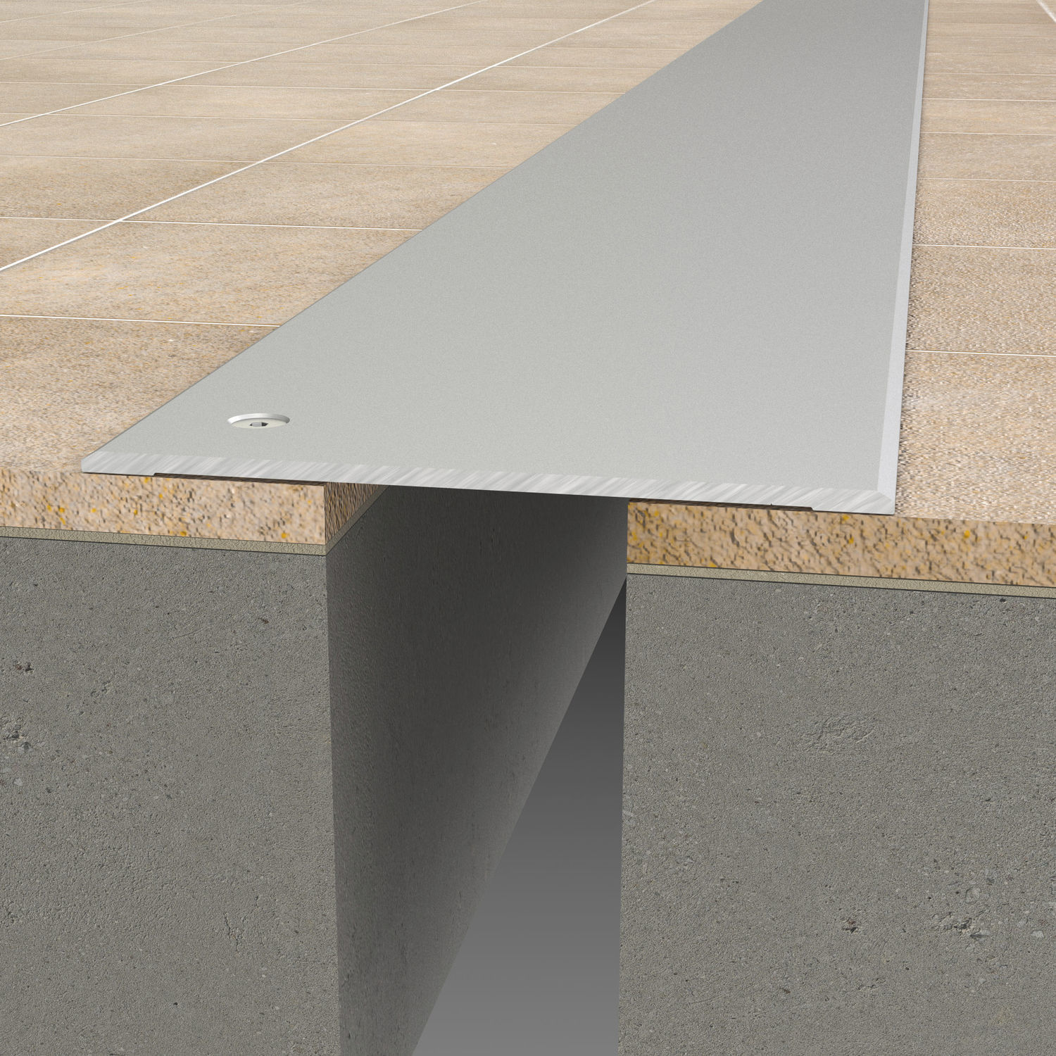 Joint de dilatation en aluminium - PC SERIES - CS Construction Specialties - en inox / pour sol ...