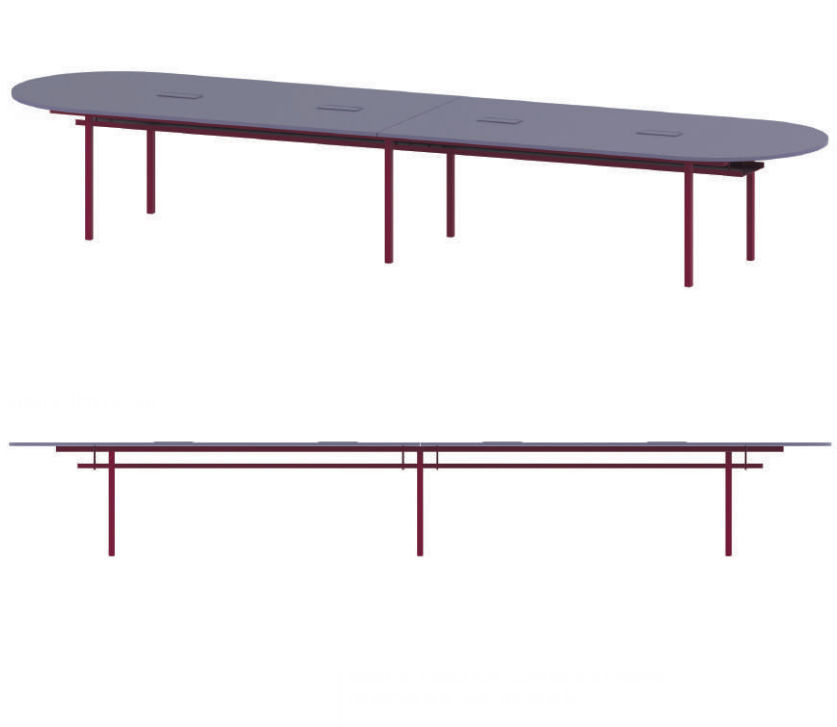 Table de réunion contemporaine - QUADRATA - JULCAR - en bois / en mélaminé / en verre