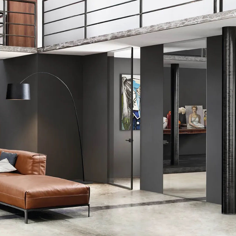 Porte affleurante - GAIA - doal - d'intérieur / en aluminium / en tissu