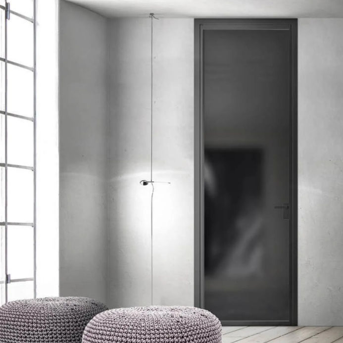 Porte d'intérieur - ZEUS - doal - en aluminium / battante / contemporaine