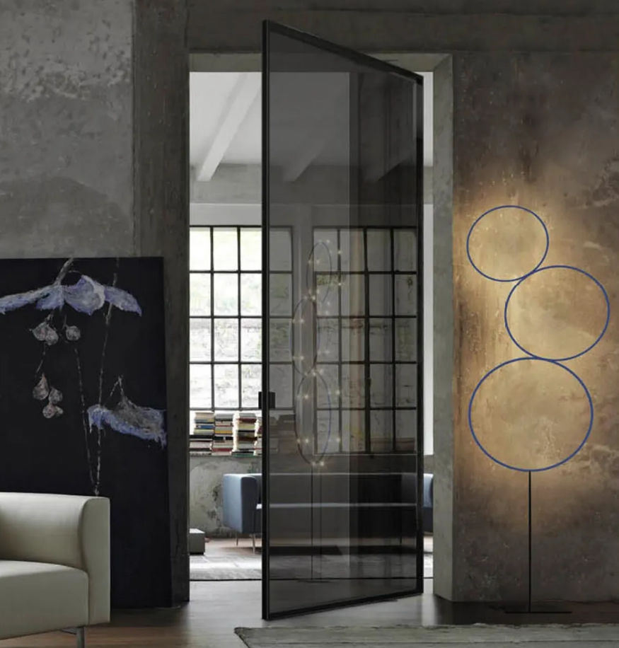 Porte d'intérieur - JUST - doal - en aluminium / va-et-vient ...