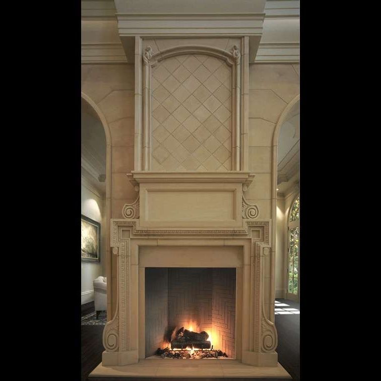 Habillage de cheminée classique - ENGLISH REGENCY – BROKEN PEDIMENT ...