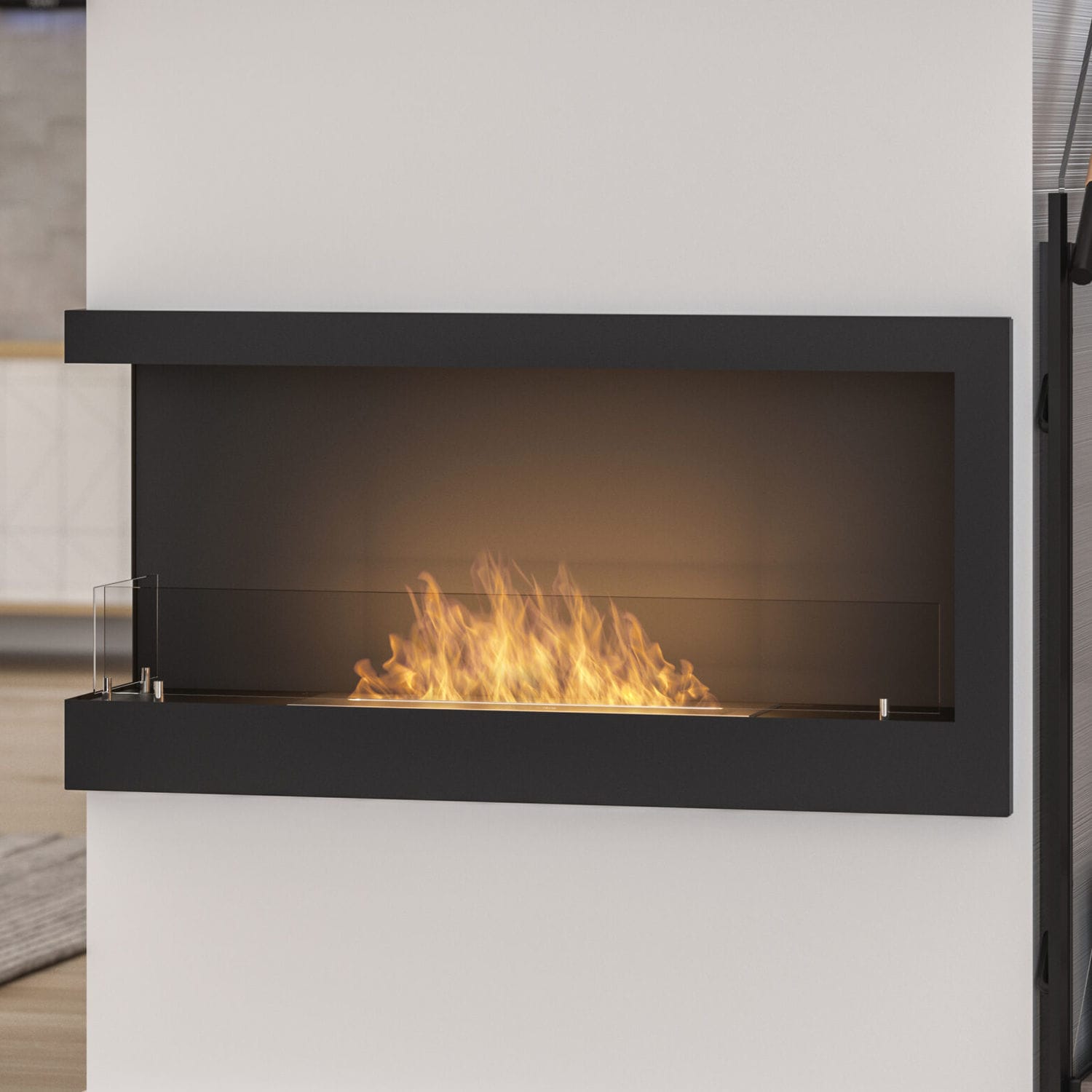 Cheminée au bioéthanol - MESSINA90 SX - Divina Fire - d'angle ...