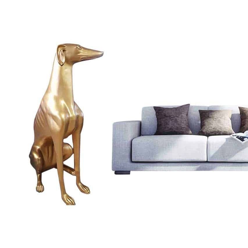 Sculpture en résine - GREYHOUND DOG - GrandDécor - fait main / au sol ...