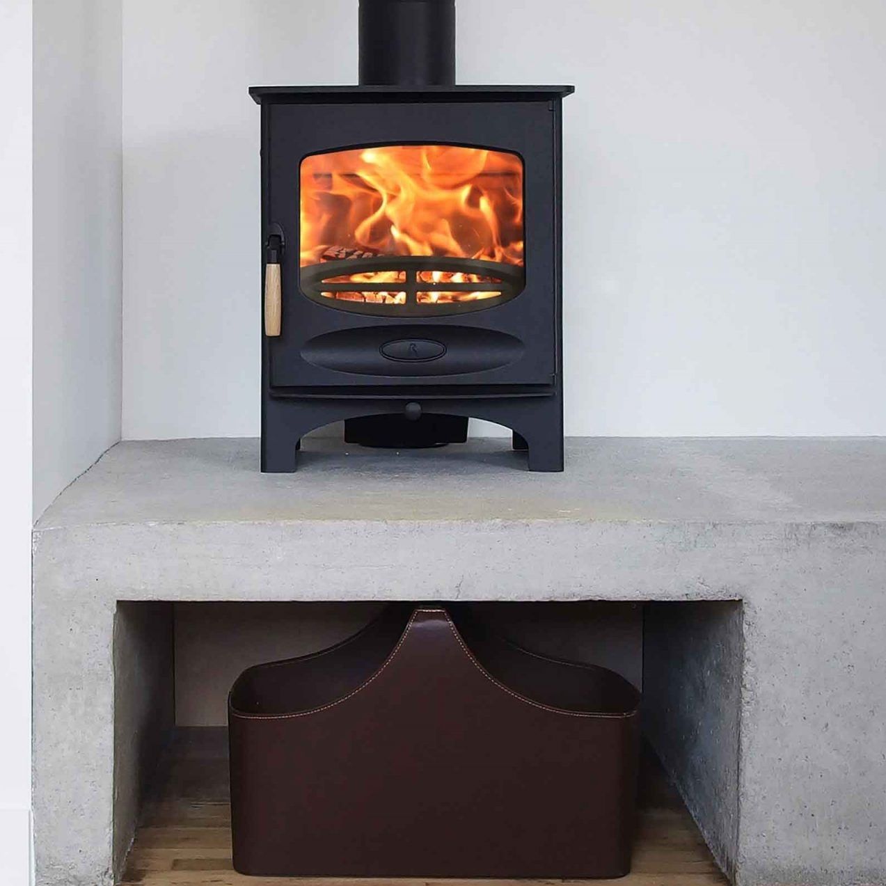 Poêle à bois - C-Five Duo - CHARNWOOD - 0 - 5 kW / 5 kW - 10 kW / au sol
