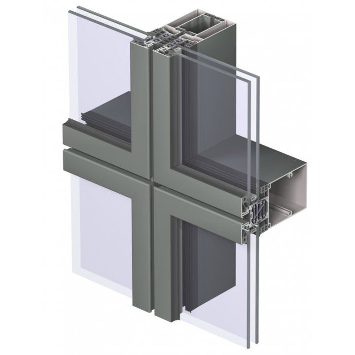 Mur-rideau VEP - CW 86 - Reynaers Aluminium - en aluminium et en verre