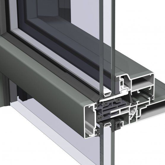 Mur-rideau VEP - CW 50 - Reynaers Aluminium - en aluminium et en verre