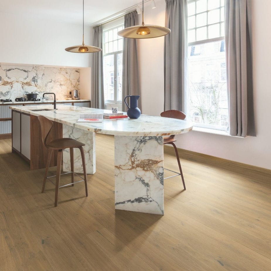 Parquet contrecollé - MUSTARD OAK EXTRA - QUICK-STEP - pont de bateau ...