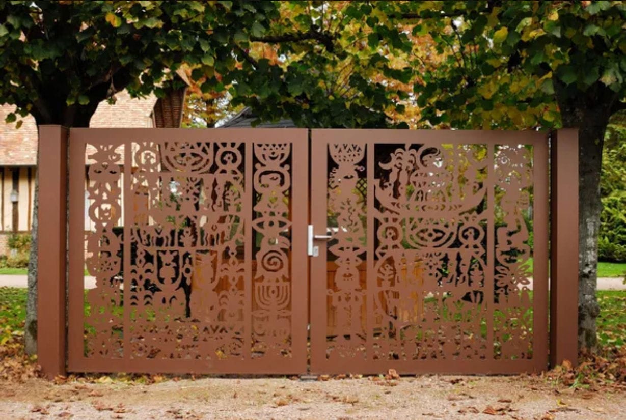 Portail pivotant - RONEL™ - NORMACLO - en aluminium / en acier ...