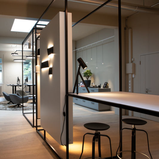 Lampe de bureau - MEDARD - Modular Lighting Instruments - en métal / contemporaine / d'extérieur