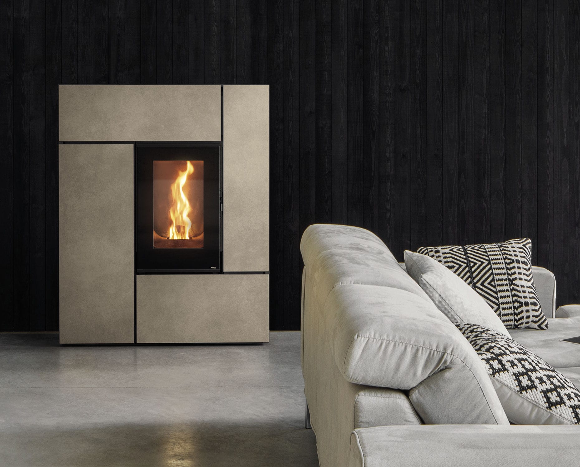 Poêle à granulés - FEEL - MCZ - 12 kW / au sol / mural