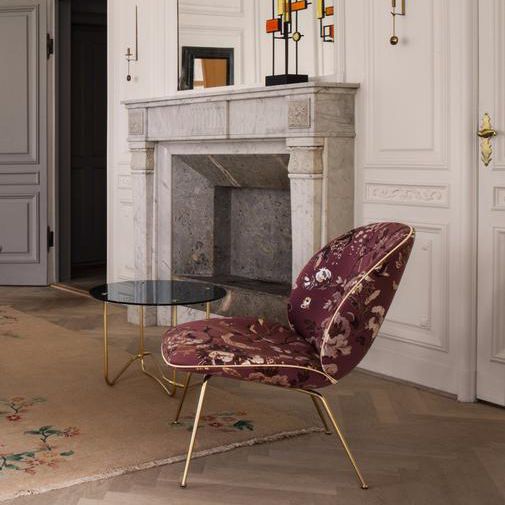 Chauffeuse contemporaine - BEETLE - GUBI - en tissu / en métal / tapissée