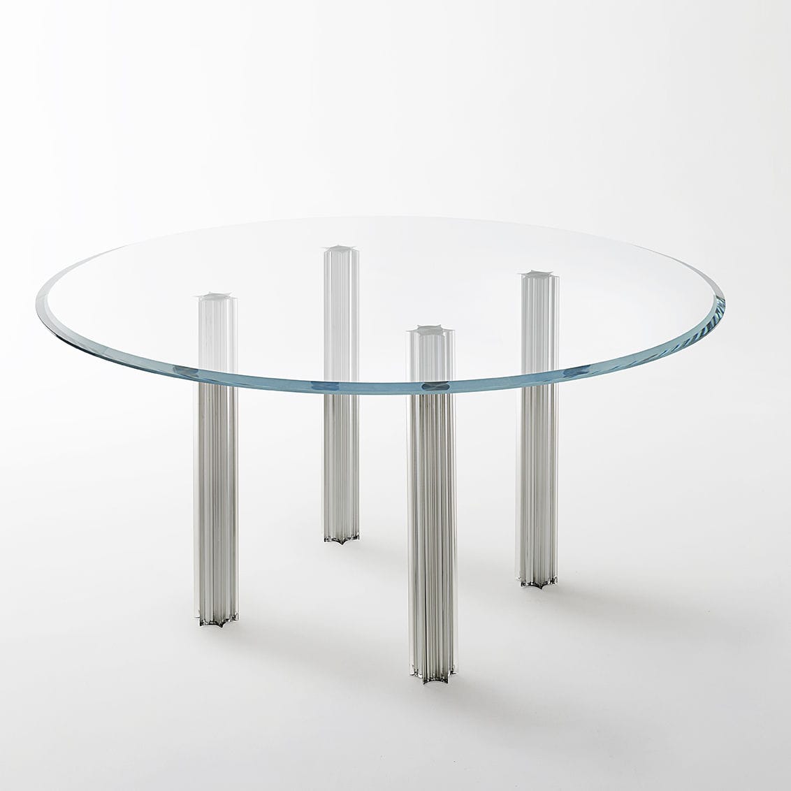 Table contemporaine - STARLIGHT - GLAS ITALIA - en cristal / ronde / carrée