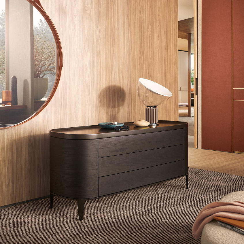 Commode contemporaine - GENTLEMAN - Poliform - en placage de bois / en métal peint / par Marcel ...