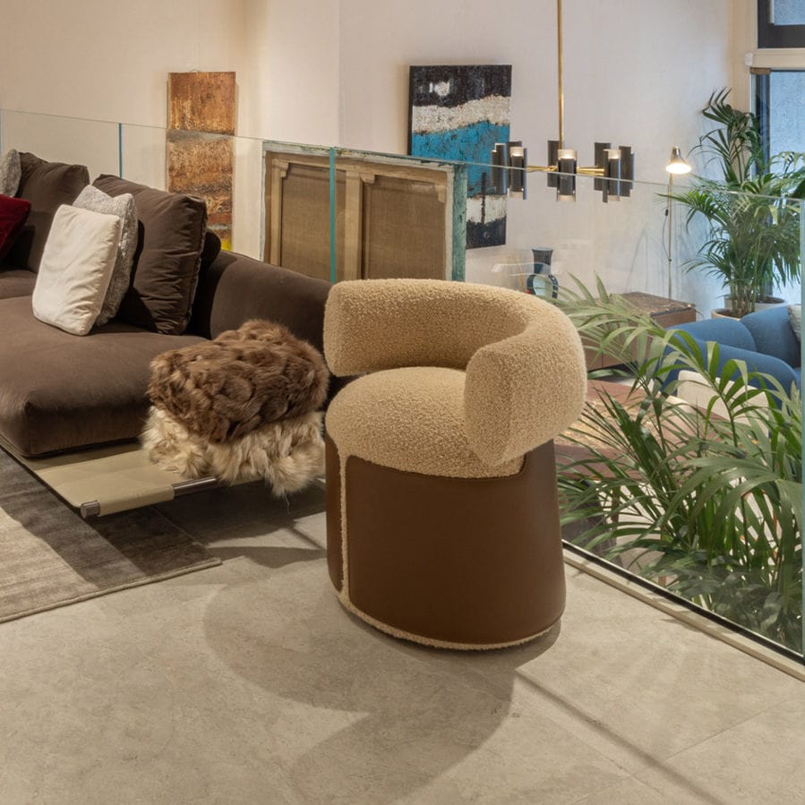 Chaise contemporaine - Otium - Rossi di Albizzate - d'intérieur / en cuir / en tissu